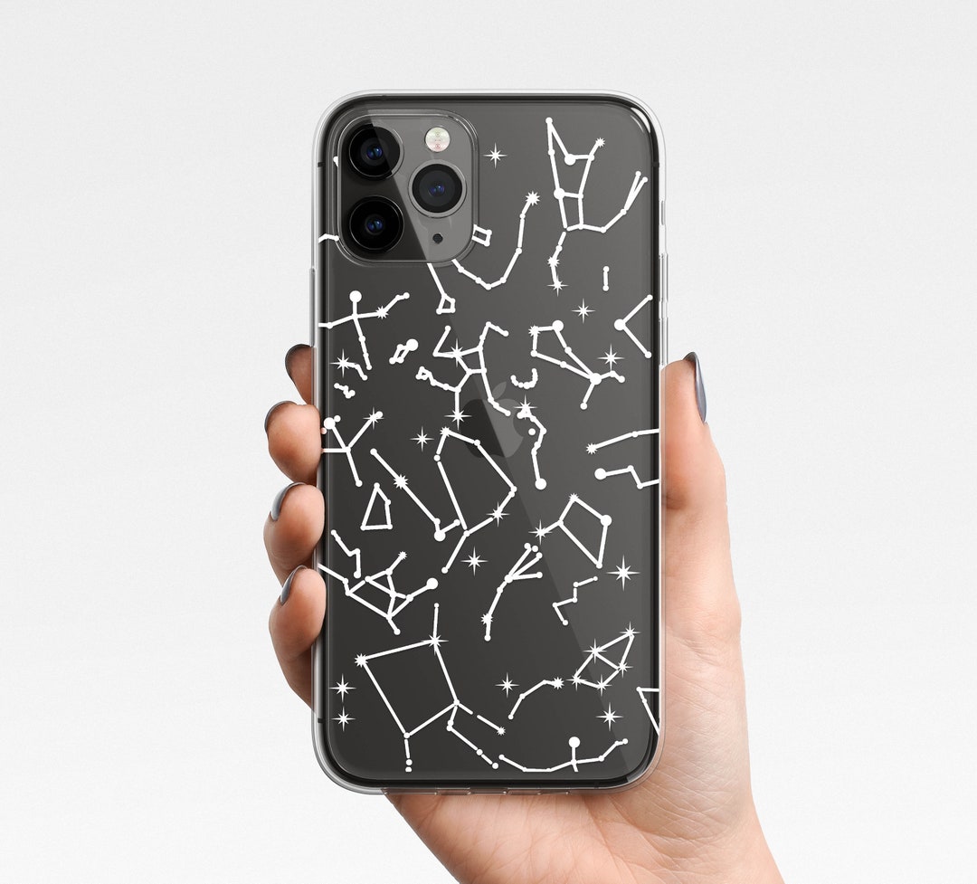 Constellations Celestial Clear Phone Case iPhone 16e 16 15 14 13 12 ...