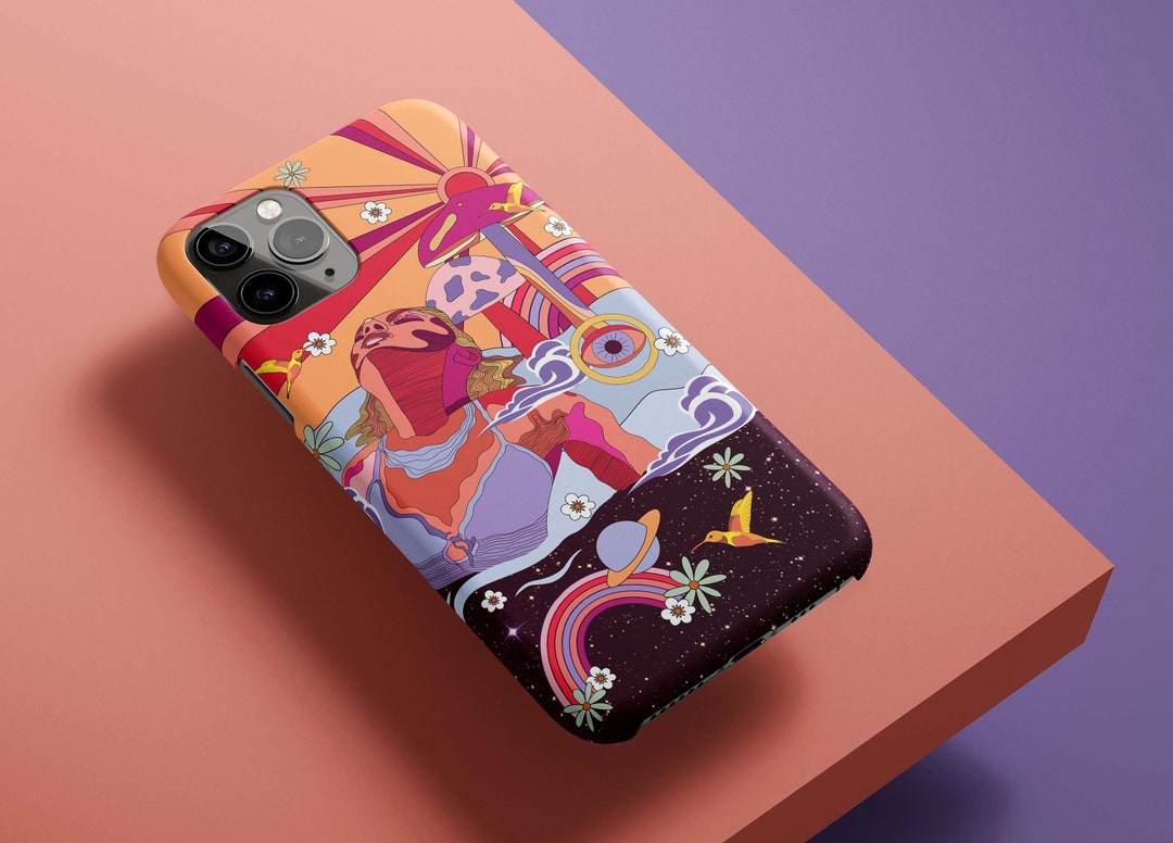 Psychedelic Trippy Phone Case Available for iPhone 15 14 Pro Max 13 12 ...