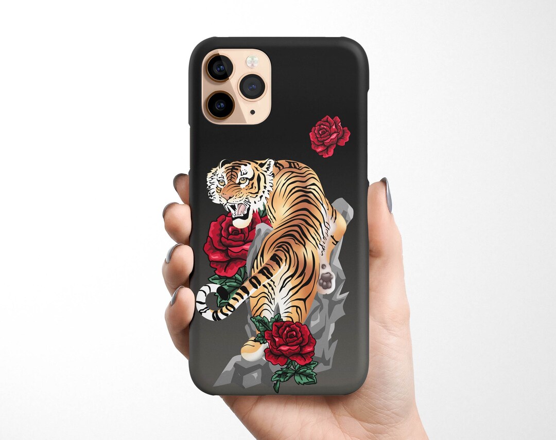 Japanese Tattoo Tiger Phone Case for iPhone 16e 16 15 14 13 12 11 XS ...