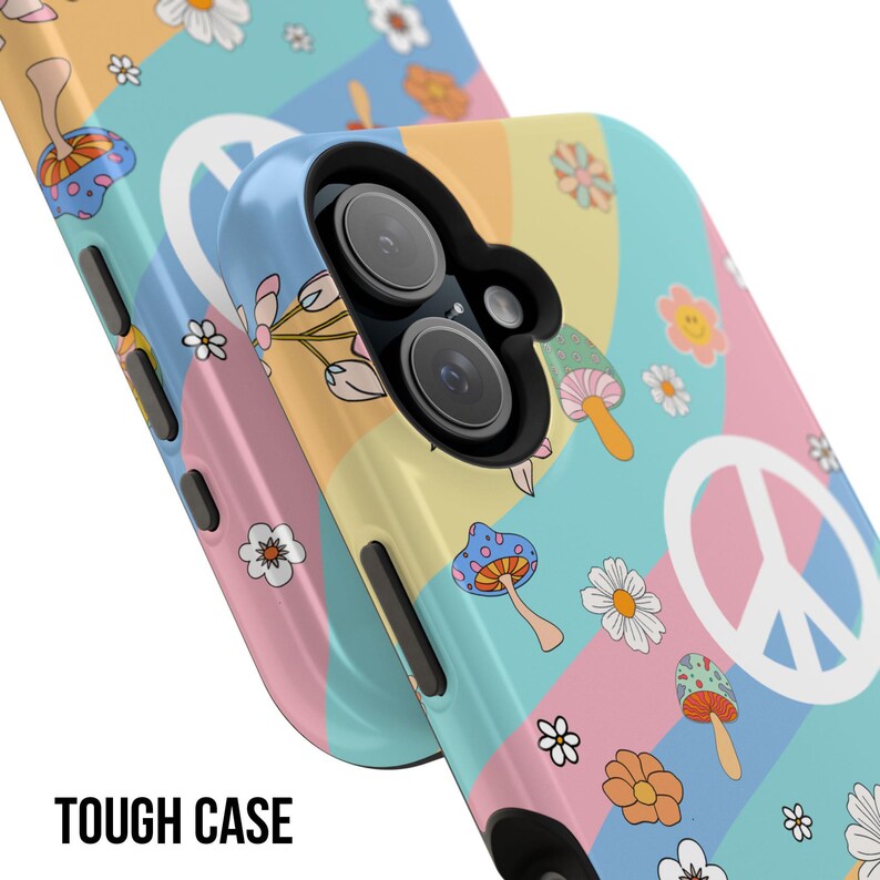 Peace Sign 90's Phone Case for iPhone 17 16e 16 15 14 13 12, 11, XR ...