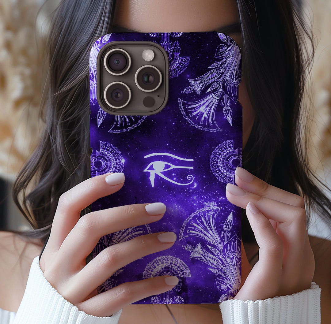 Egyptian Horus Eye Phone Case iPhone 17e 17 16e 16 15, 14 13 12 Samsung ...