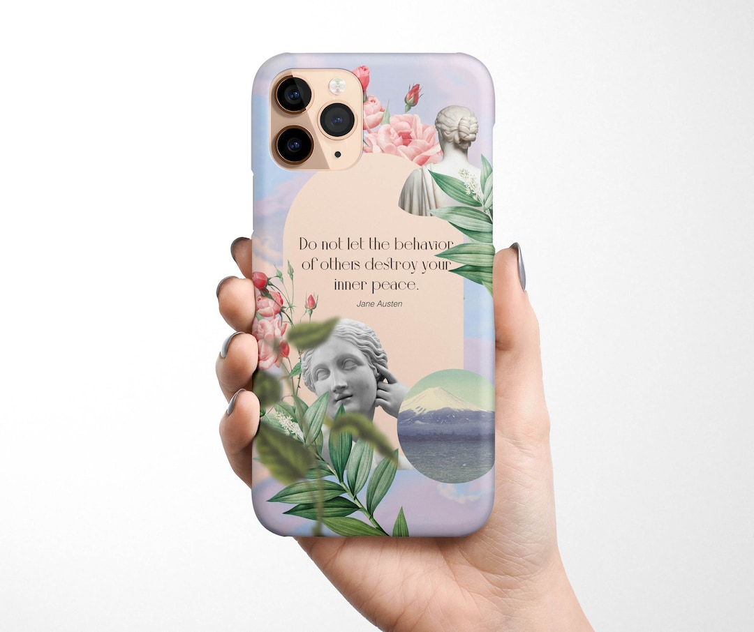 Self Love Jane Austen Quote Phone Case for iPhone 16e 16 15 14 13, 12 ...