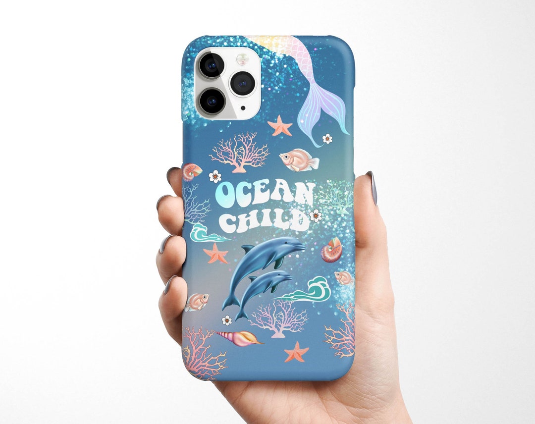 Ocean Child Quote Beach Dolphin Phone Case iPhone 17 16e 16 15 14 13 12 ...