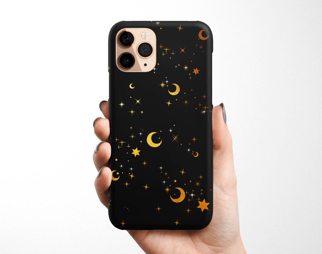 Celestial Moon Stars Phone Case iPhone 16e 16 15, 14 13 12 11 Samsung ...