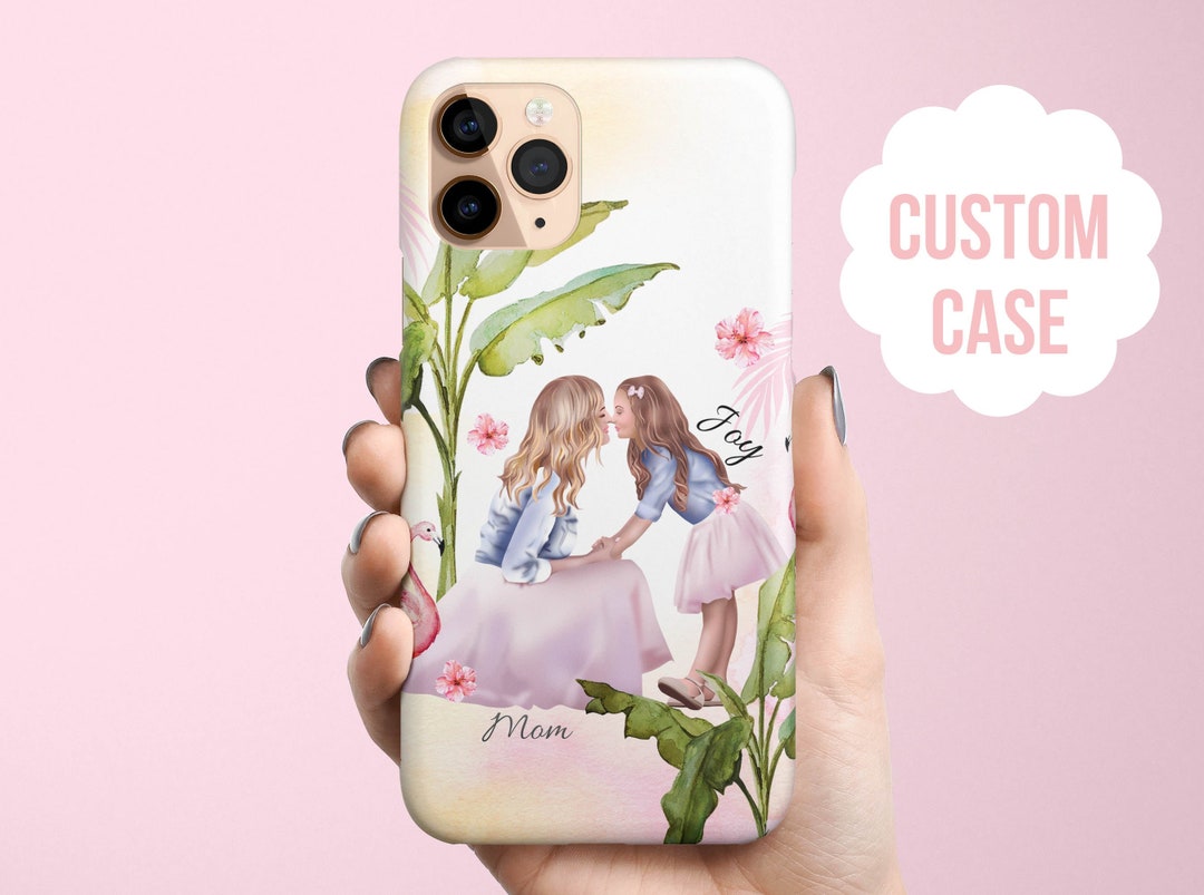 Super Custom Mom and Daughter Phone Case for iPhone 17e 17 16e 16 15 14 ...