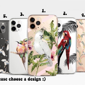 Tropical Parrot Clear Phone Case for iPhone 16e 16 15 14 13 12 11 ...