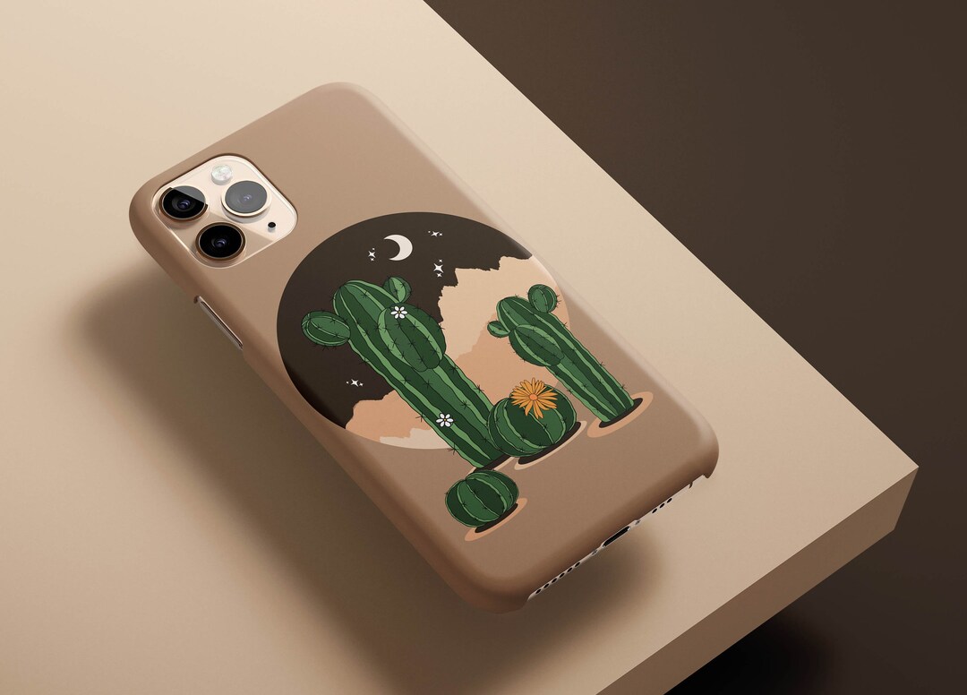 Bohemian Cactus Phone Case for iPhone 16 15 14, 13, 12, 11, XS, Samsung ...