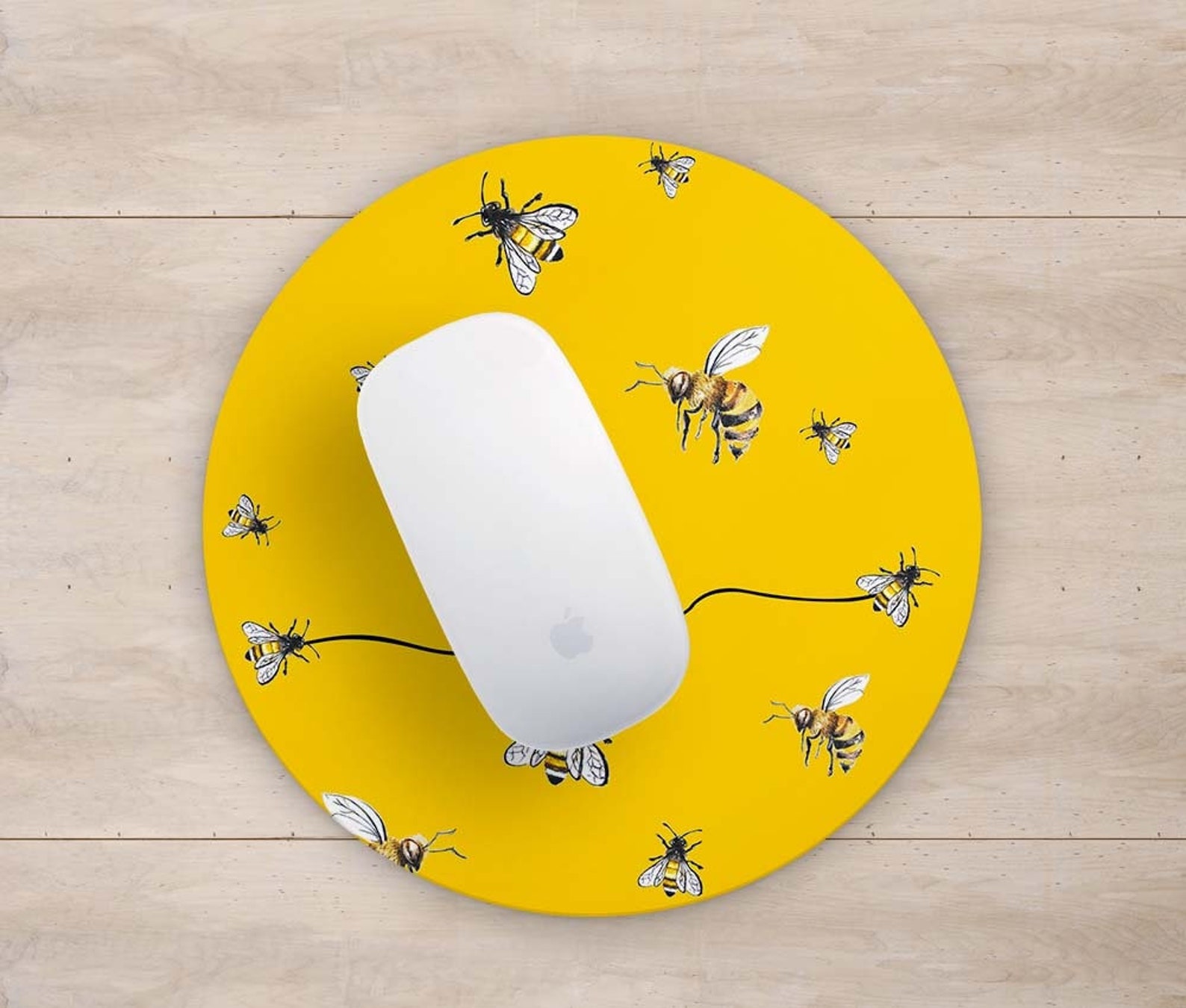 Personalised Bee Mouse Pad Pattern Office Gift Mouse Mat Mouse | Etsy