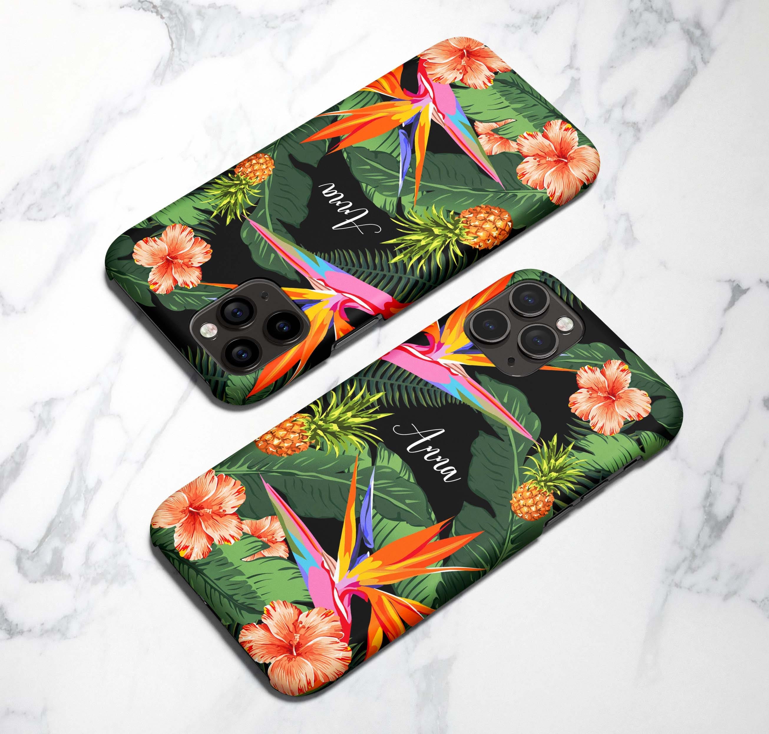 Personalised Custom Name Tropical Phone Case Available for | Etsy