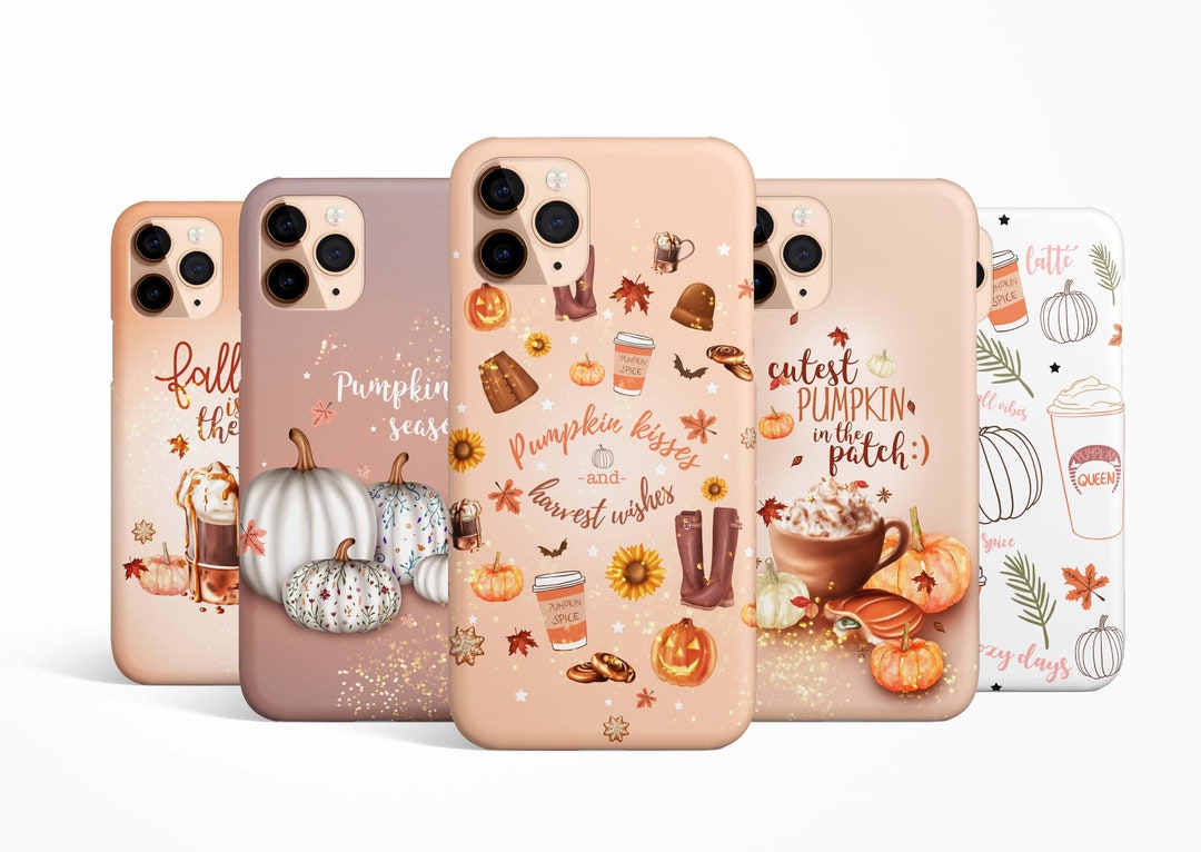 Autumn Pumpkin Quote Phone Case for iPhone 16 15 14 13 12 11 Samsung ...