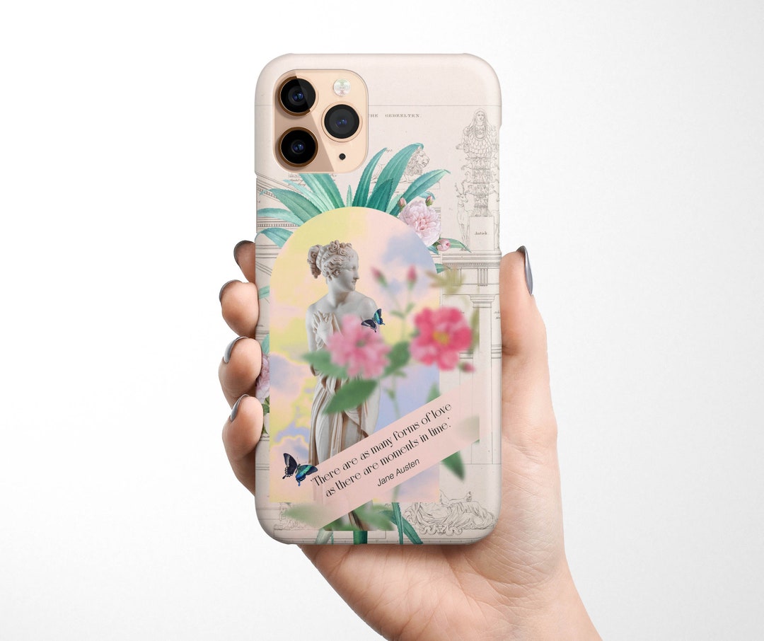 Romantic Love Jane Austen Quote Phone Case for iPhone 16e 16 15 14 13 ...