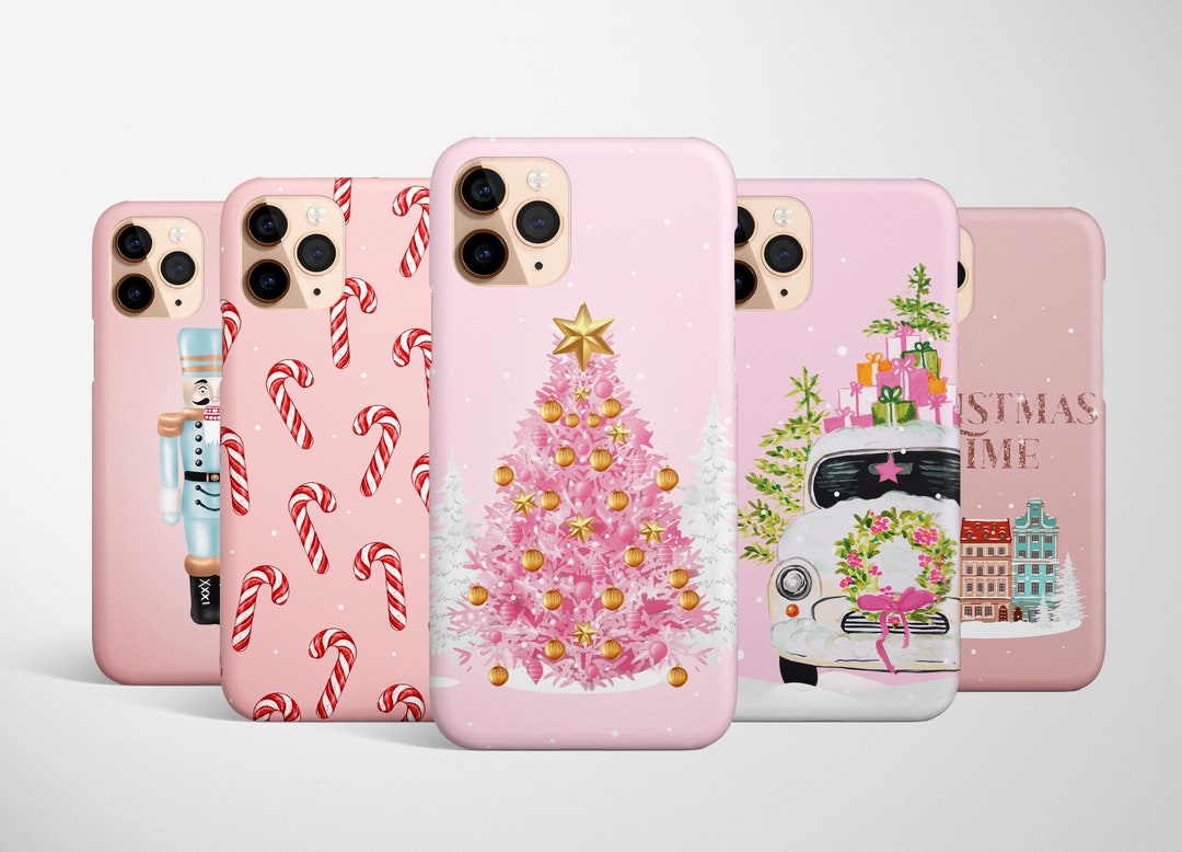 Pink Christmas Phone Case iPhone 17 16e 16 15 14 13 12 Samsung Galaxy ...