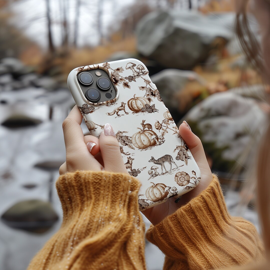 Autumn Toile Phone Case iPhone 17 16e 16 15 14 13 12 11 Magsafe Samsung ...