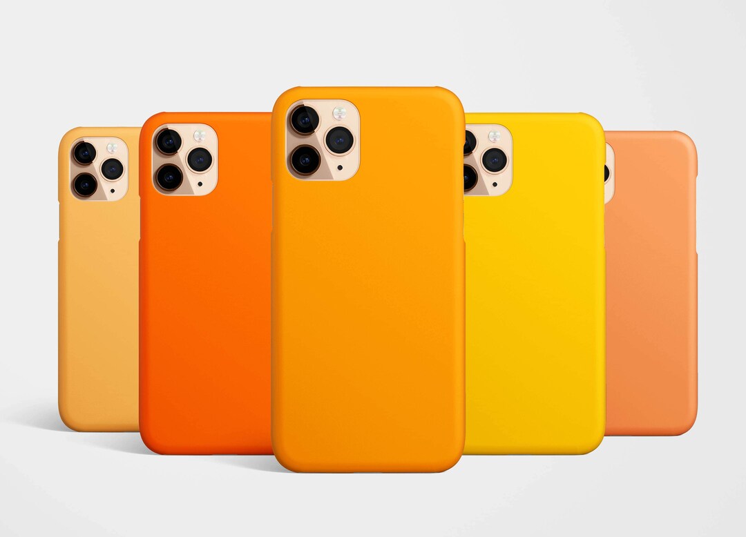 Bright Orange Color Phone Case Available iPhone 16 15 14 13 12 11 ...
