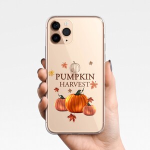 Clear Autumn Mix Pumpkin Phone Case for iPhone 15 14 13 12 11 Samsung ...