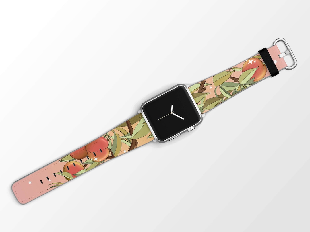 Peach Fruit Floral Apple Watch Band for Women for All Series Iwatch ...