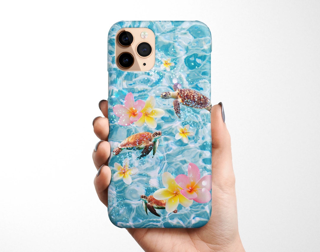 Aesthetic Beach Turtle Phone Case Available for iPhone 16 15 14 13 12 ...