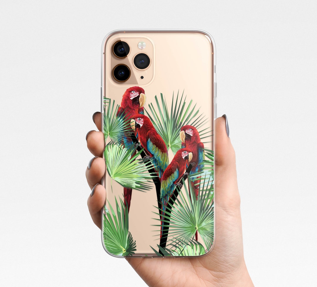 Parrot Ara Jungle Clear Case for iPhone 17e 17 16e 16 15 14 13 12 11 ...