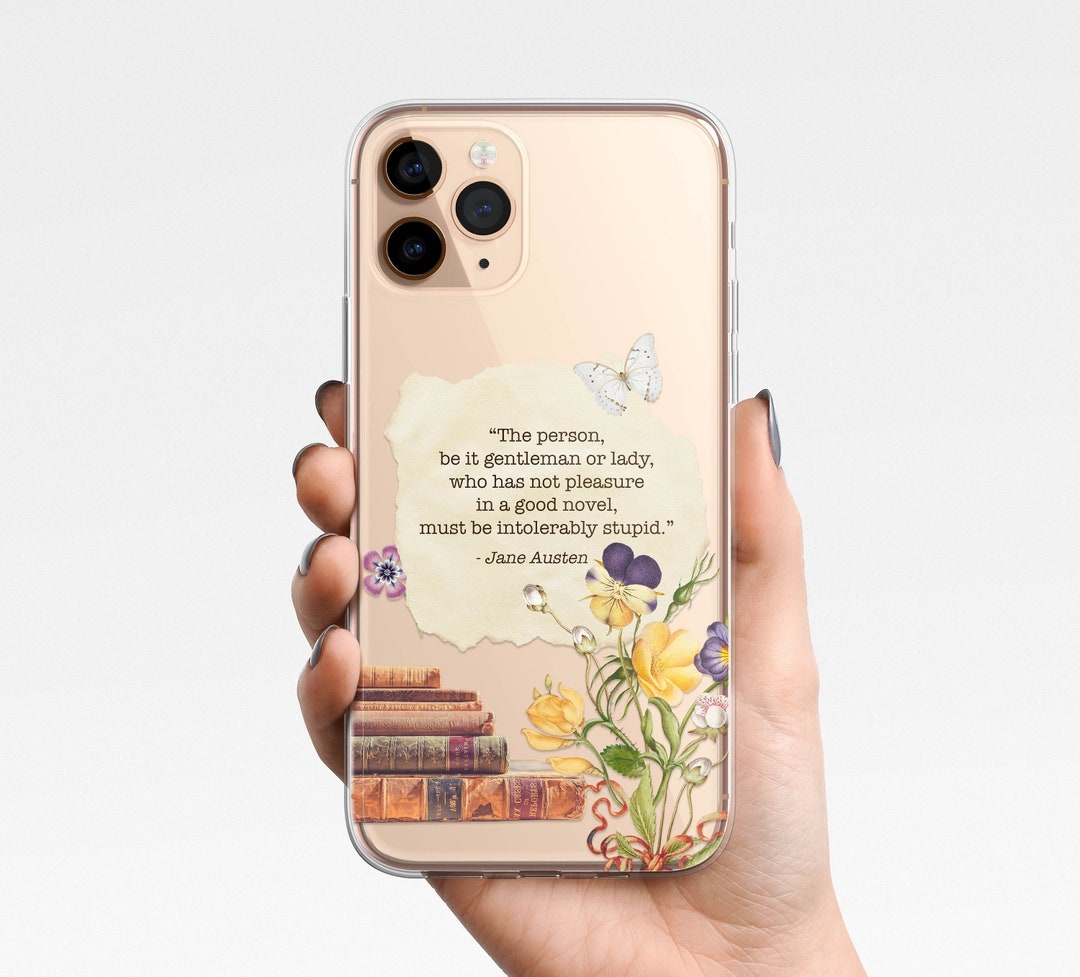 Jane Austen Book Quote Phone Case for iPhone 15 14 13 12, 11 Samsung ...