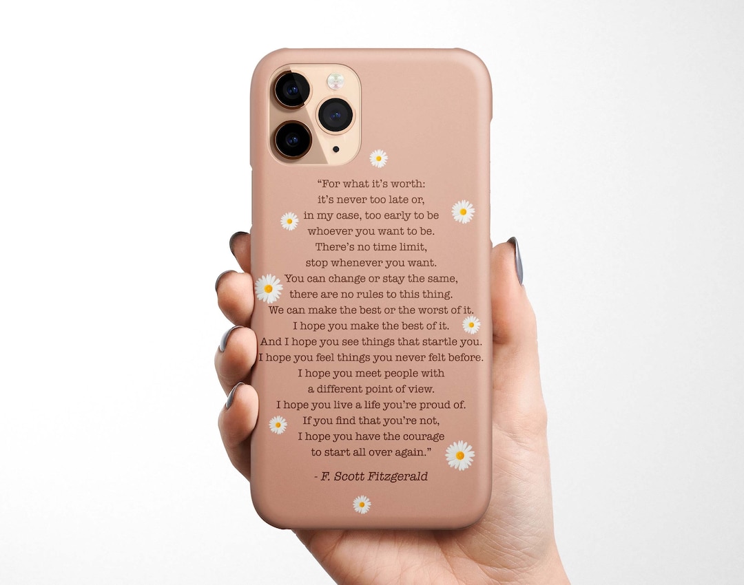 F. Scott Fitzgerald Quote Phone Case iPhone 17 16e 16 15 14 13 12 11 ...