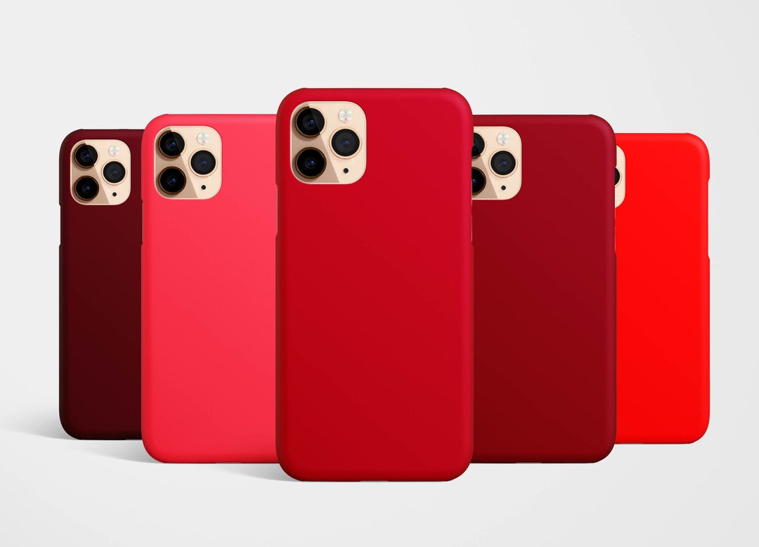 Apple Red Color Phone Case Available for iPhone 16e 15 14 13 12 11 ...