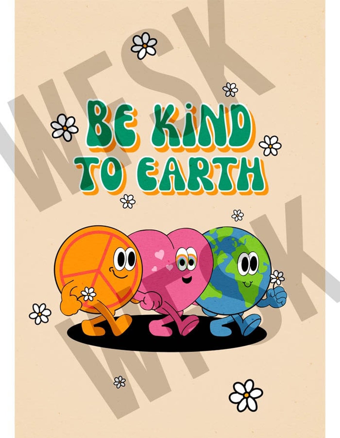 Be Kind to Earth Inspirational Wall Print Digital Download - Etsy