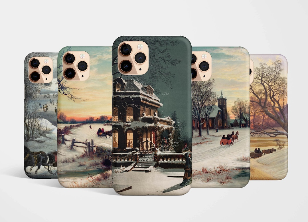 Vintage Christmas Phone Case for iPhone 16e 16 15 14 13 12 11 Samsung ...