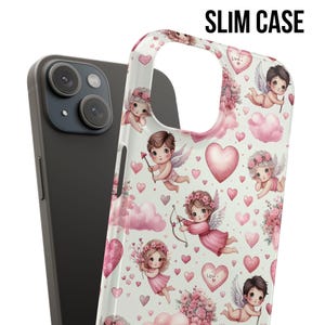 Cute Cupid Angels Hearts Aesthetic Phone Case iPhone 17e 17 16e 16 15 ...
