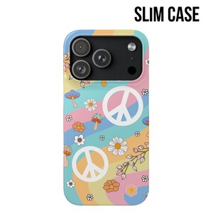 Peace Sign 90's Phone Case for iPhone 17 16e 16 15 14 13 12, 11, XR ...