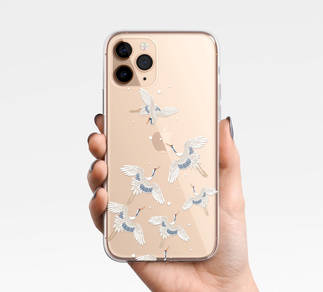 Crane Bird Phone Case for iPhone 16e 16 15 14 13 12 11 Samsung Galaxy ...