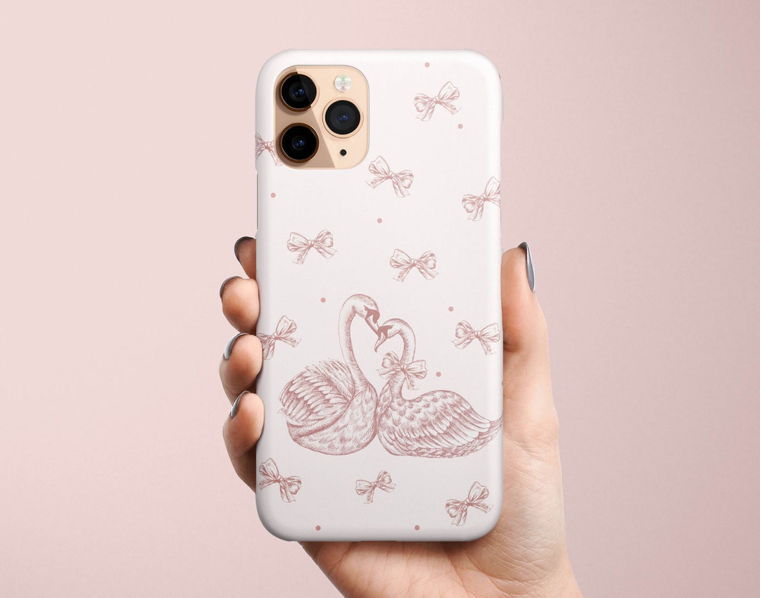 Pink Swan Phone Case for iPhone 17 16e 16 15 14 13 12 11 XR Magsafe ...