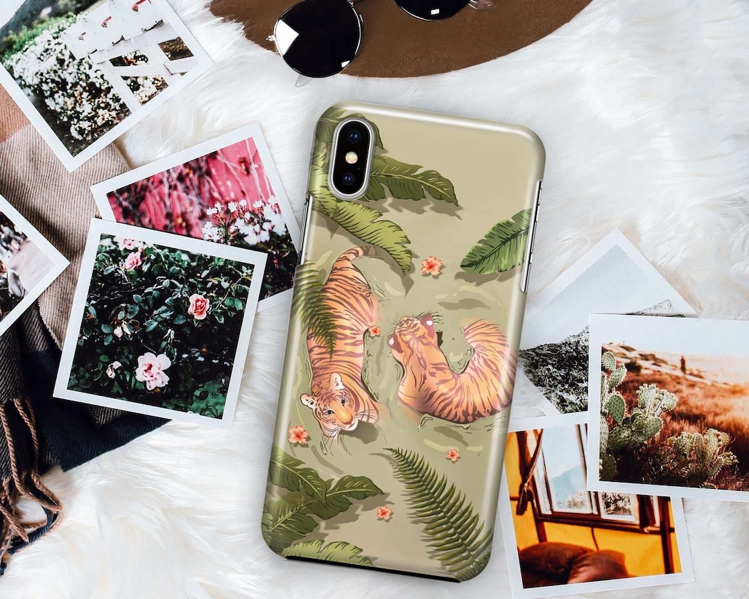 Tiger Jungle Tropical Phone Case Available for iPhone 16e 16 15 14 13 ...