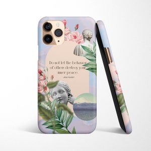 Self Love Jane Austen Quote Phone Case for iPhone 17e 17 16e 16 15 14 ...