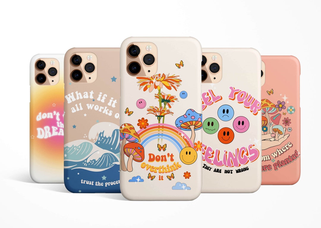 Affirmation Quote Groovy Phone Case for iPhone 15 14 13 12 11 XR XS ...