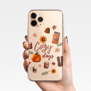 Clear Autumn Mix Pumpkin Phone Case for iPhone 15 14 13 12 11 Samsung ...