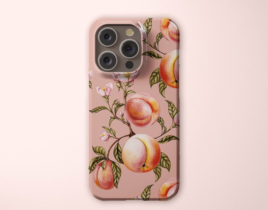 Peach Phone Case Available for iPhone 15 14 13 12 11 Samsung Galaxy S24 ...