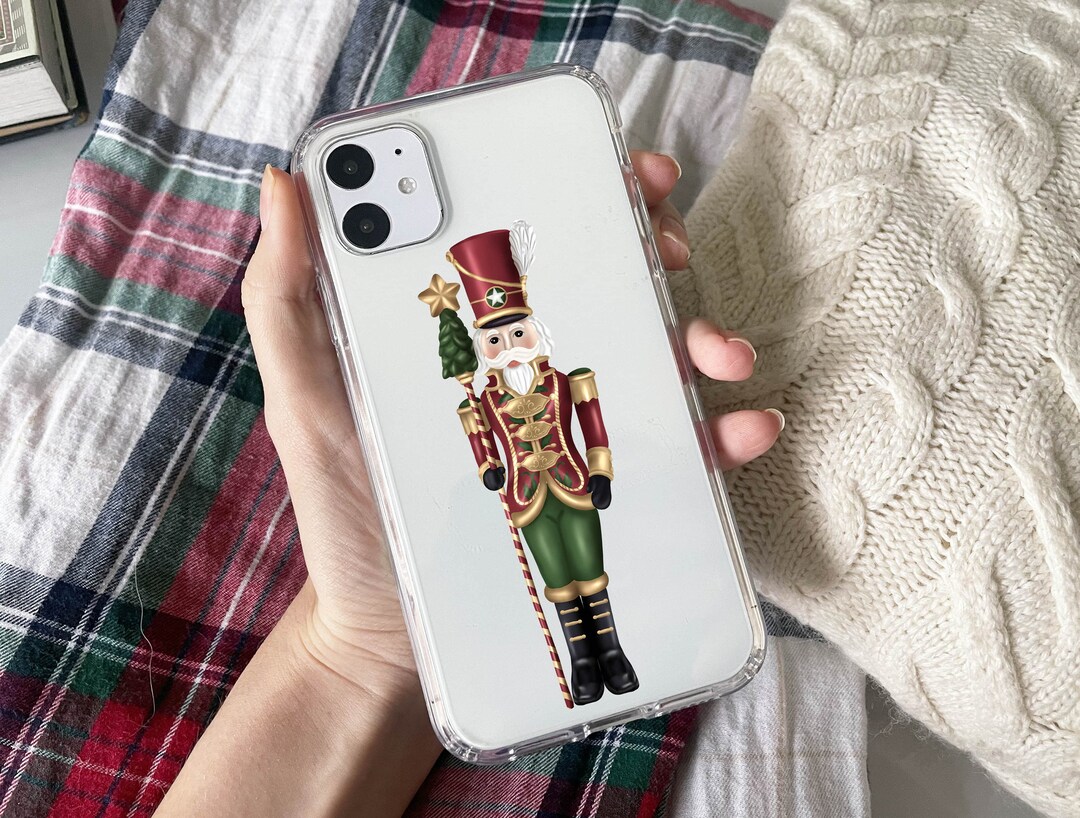 Christmas Nutcracker Clear Phone Case iPhone 17 16e 16 15 14 13 12 11 ...