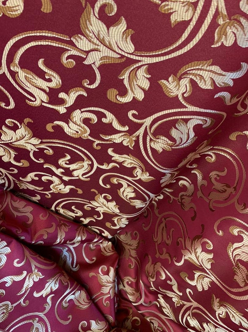 Tela de tapicería jacquard de lujo cortada a medida, tela tejida para ...