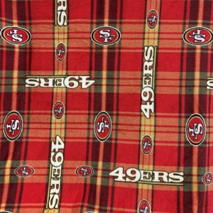 NFL SF 49ers Fleece Fabric/ San Francisco 49ers Football Fabric/sold by ...