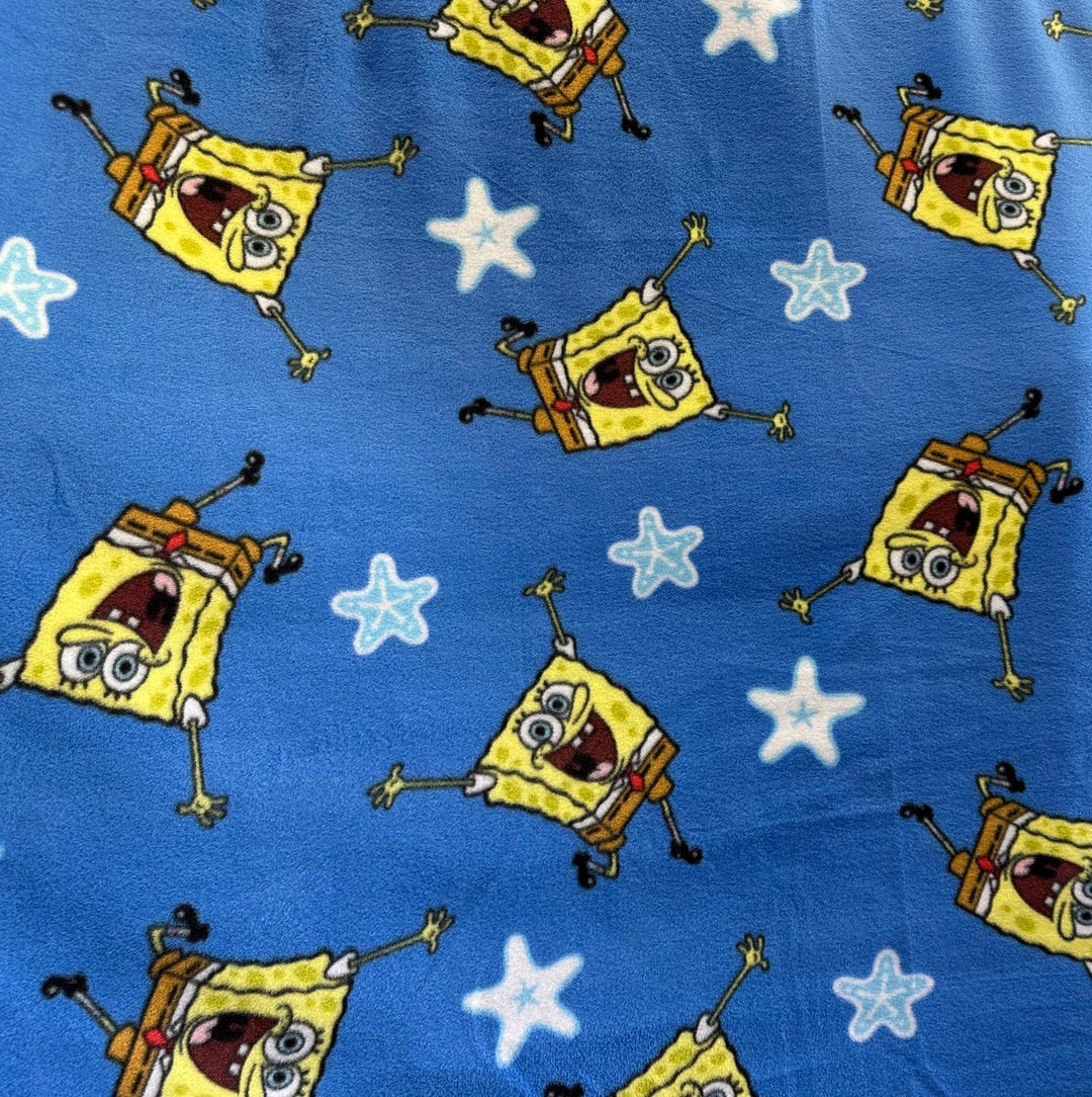 Spongebob Fleece Character Fabric/sold by the Yard / 58" Wide/perfect ...