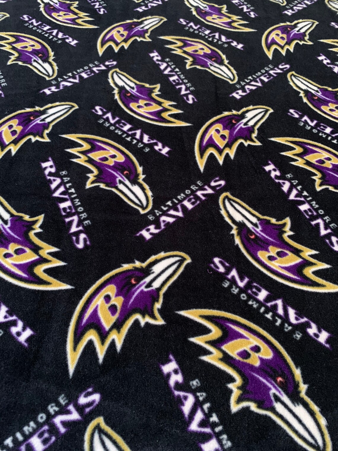 Baltimore Ravens Fleece Fabric/ NFL Football Fleece Fabric / - Etsy