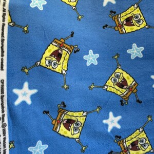 Spongebob Fleece Character Fabric/sold by the Yard / 58" Wide/perfect ...