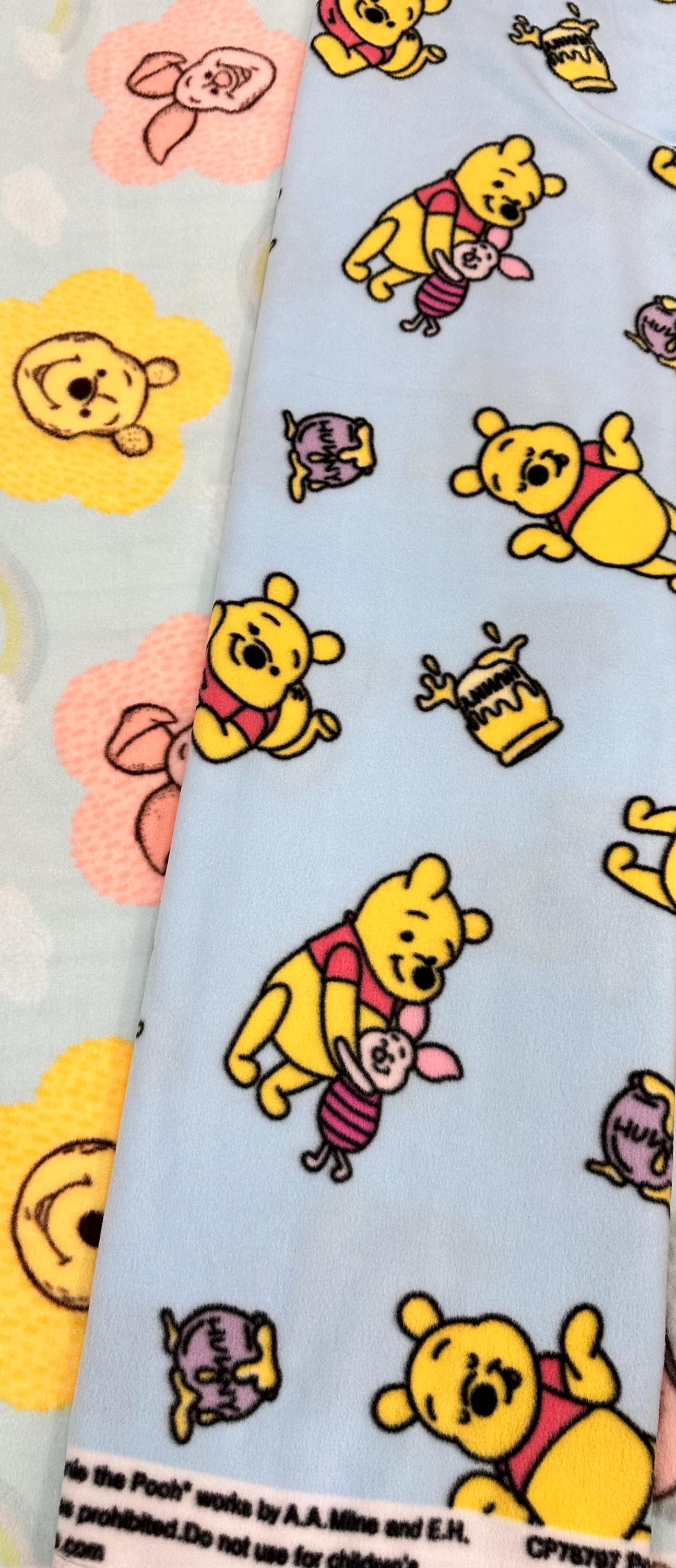 Winnie Pooh Fleece Fabric by the Yard, Disney Pooh Bear Fabric, Baby ...