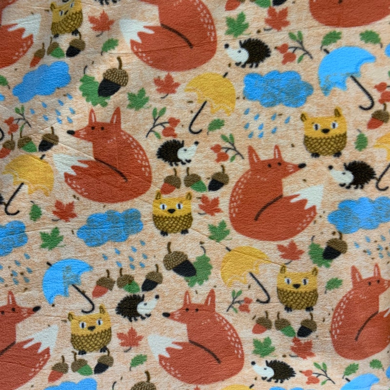 Fox Print Fabric - Etsy