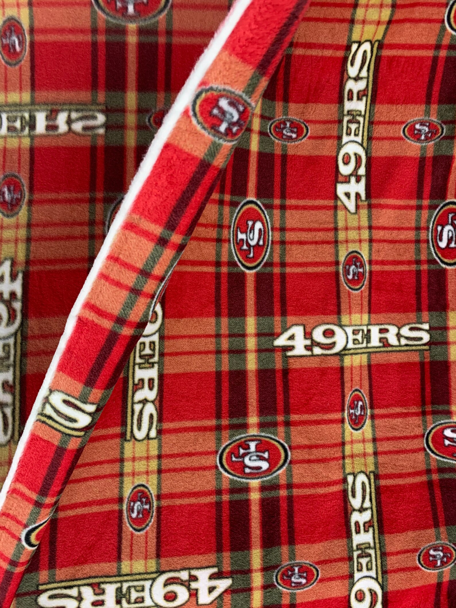 NFL SF 49ers Fleece fabric/ San Francisco 49ers Football | Etsy