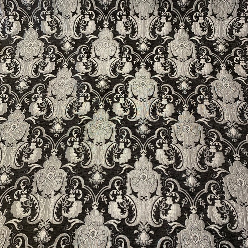 Black and White Damask Print Fabric by the Yard Designer - Etsy