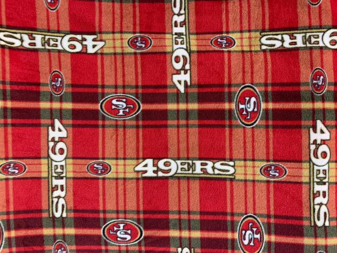NFL SF 49ers Fleece Fabric/ San Francisco 49ers Football - Etsy