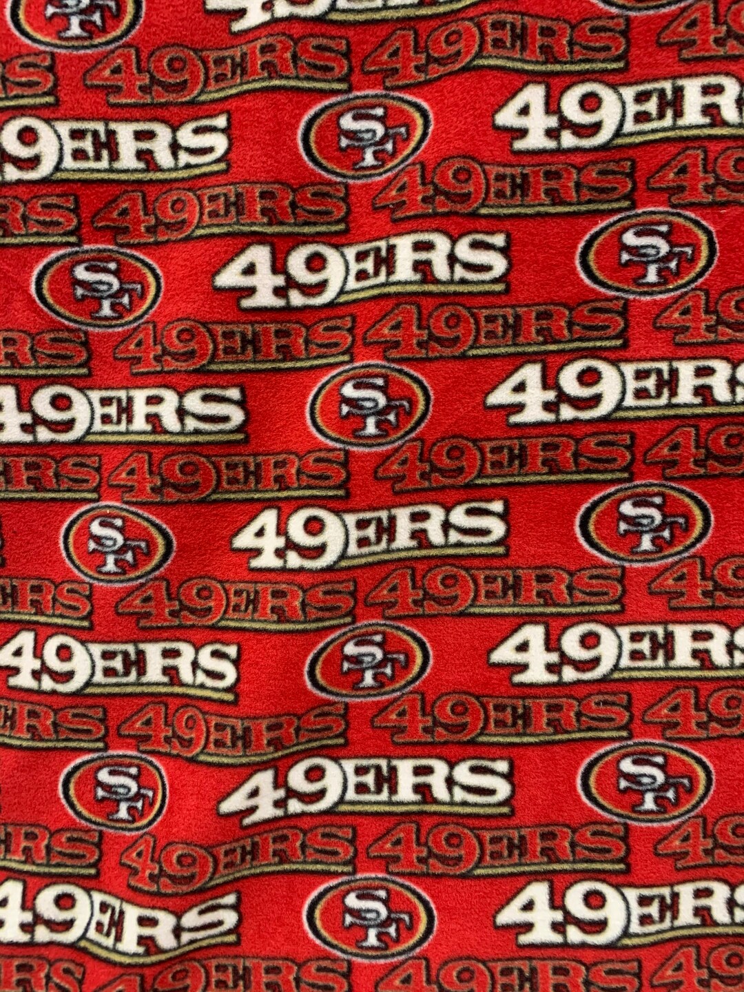 NFL SF 49ers Fleece Fabric/ San Francisco 49ers Football - Etsy