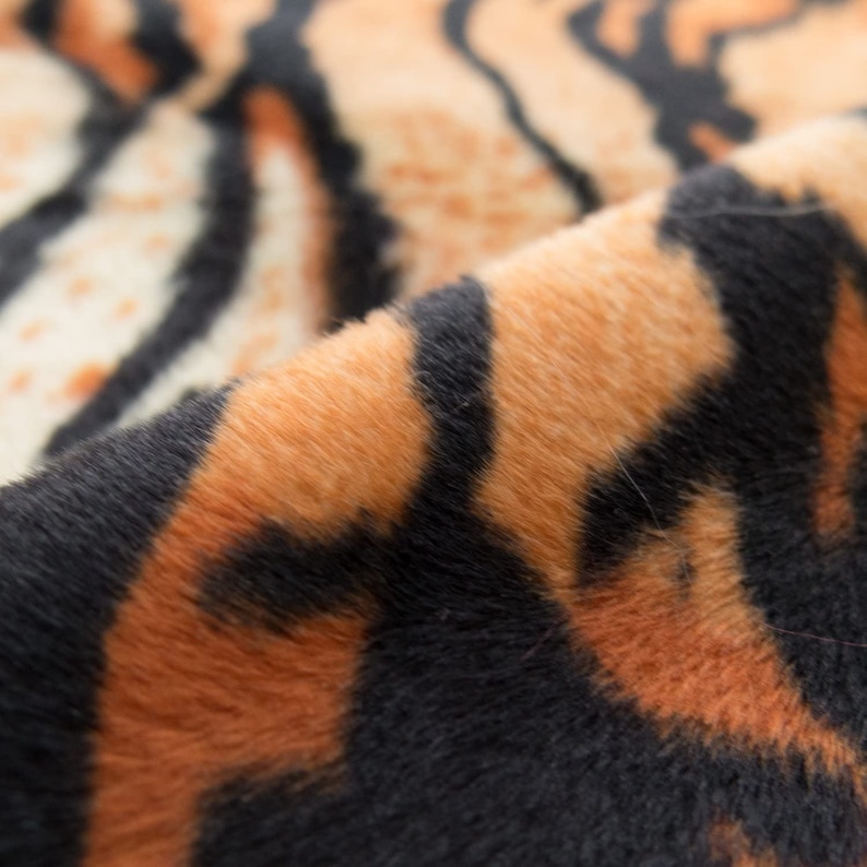 Velboa Wave Tiger Print Fabric With Wave Soft Low Pile | Etsy