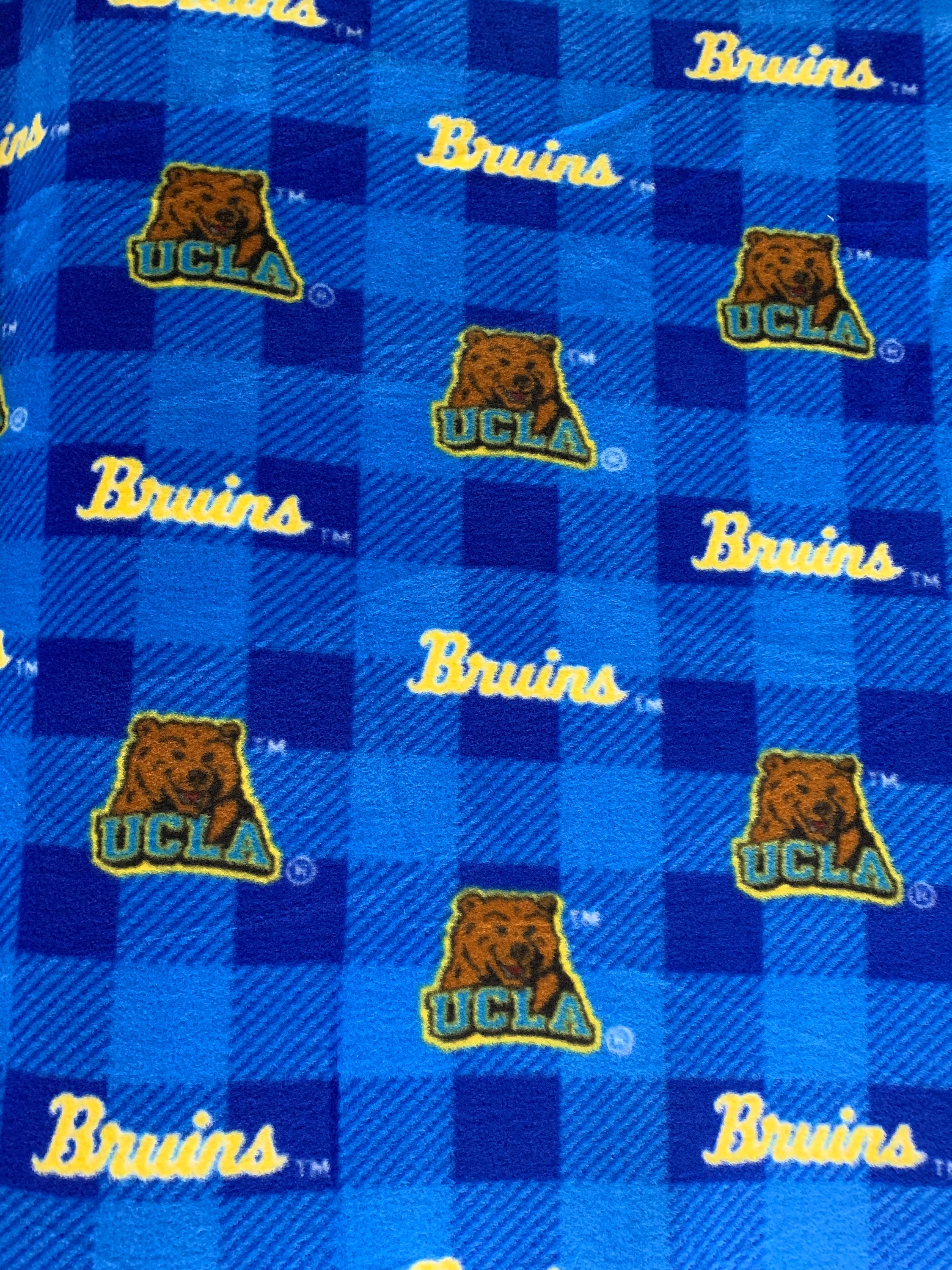 UCLA Bruins Fleece Fabric / UCLA Football Fleece Fabric / Sold by the ...